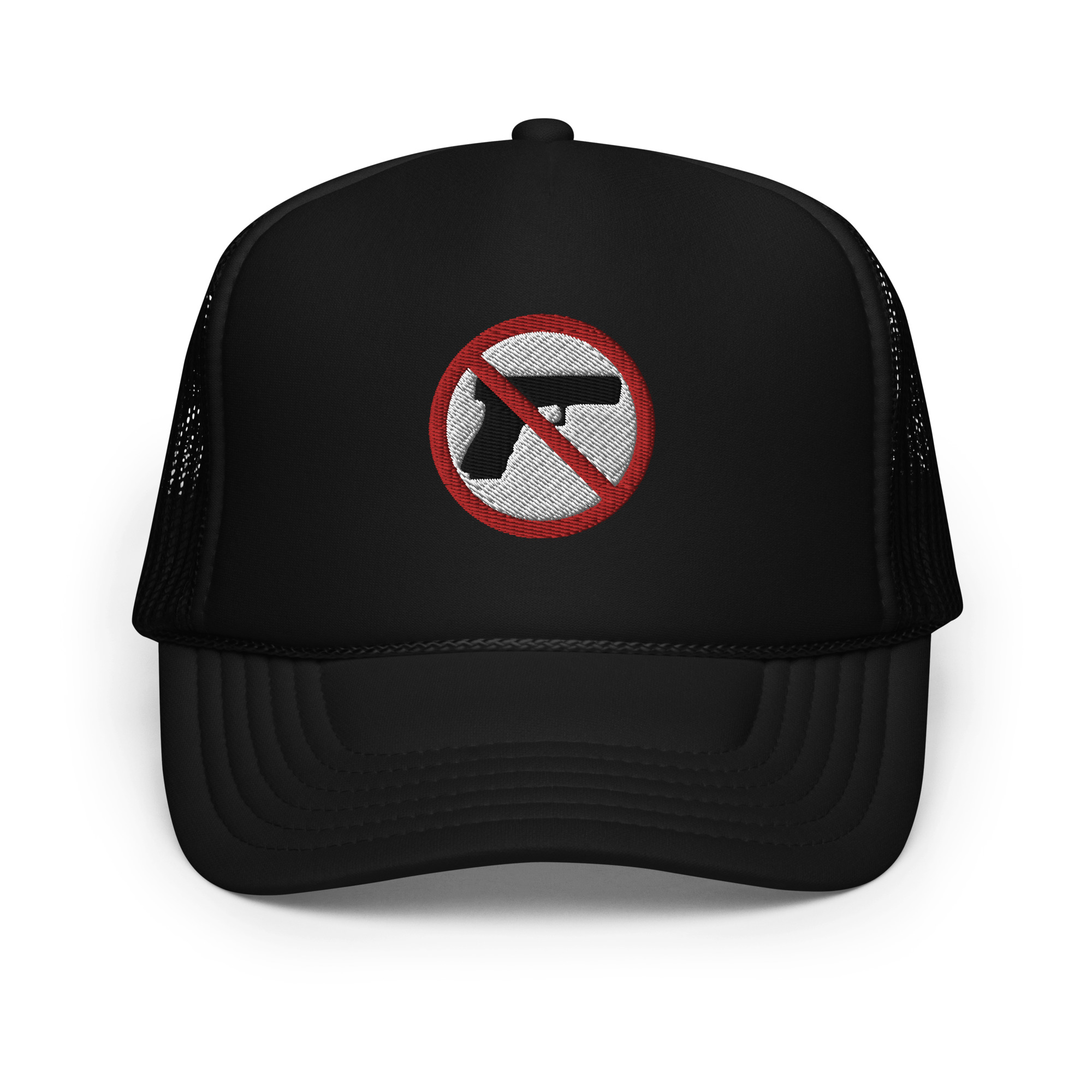 NO GUN SYMBOL - Anti-Gun Embroidered trucker hat - PYGear.com