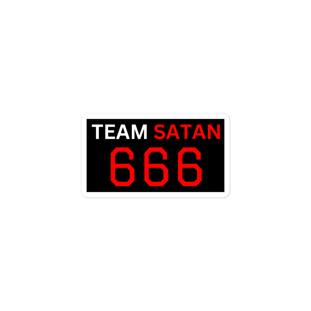TEAM SATAN 666 (Red & White) Sticker - PYGear.com