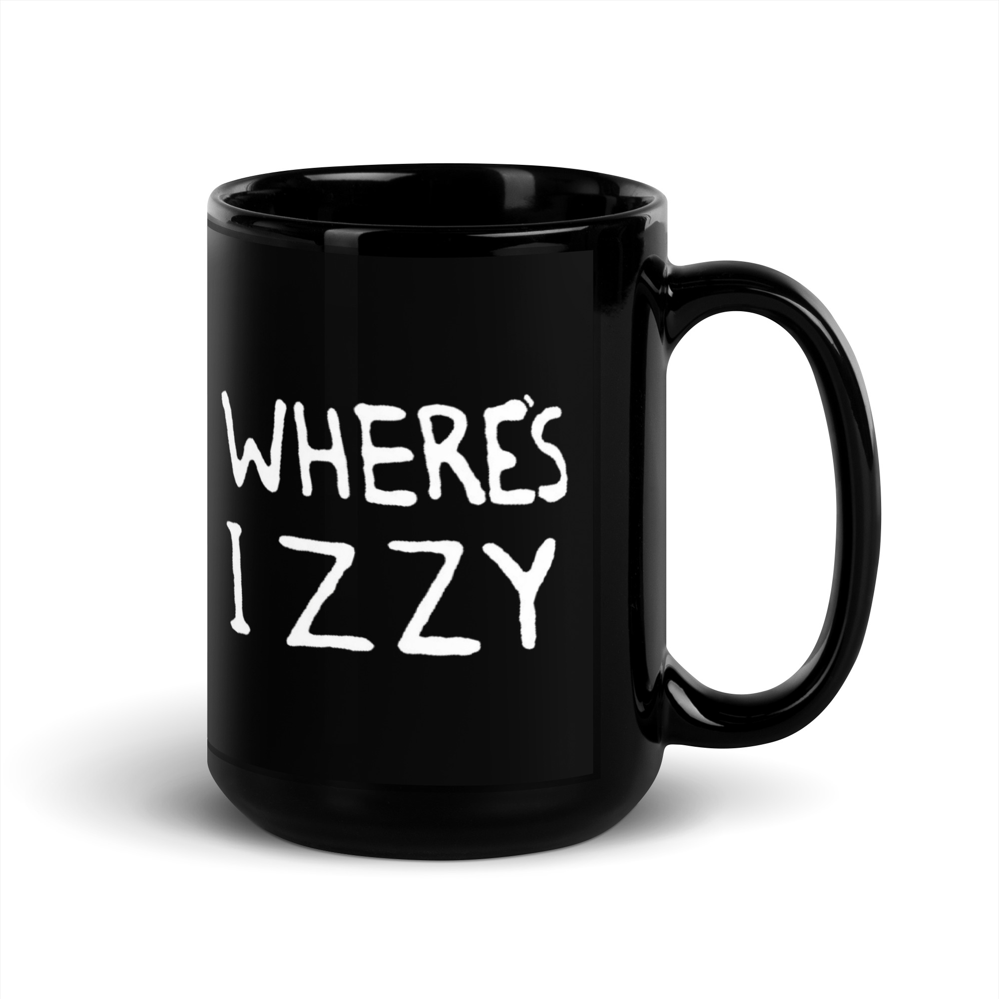 WHERE’S IZZY Black Coffee Mug - PYGear.com