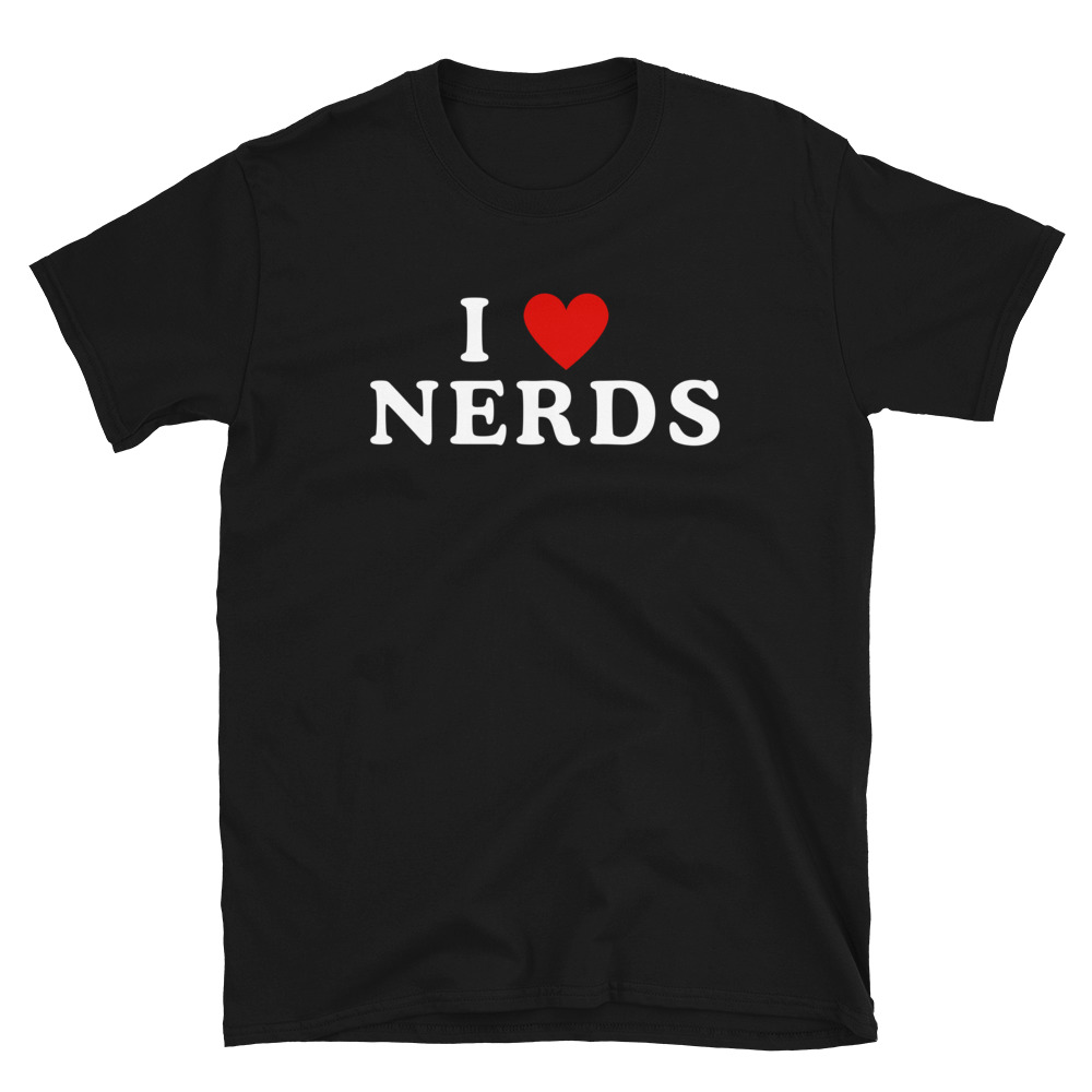 I Heart Nerds Black Unisex T-Shirt - PYGear.com