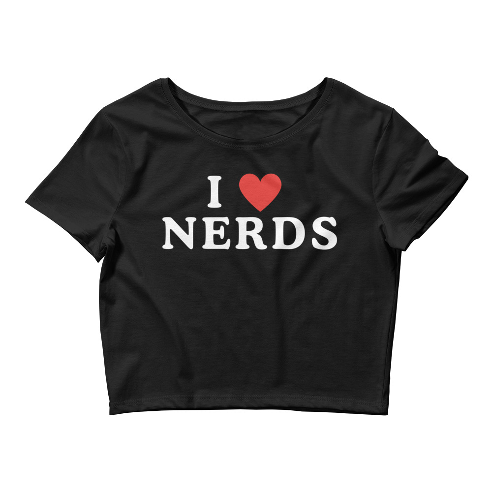 I Heart Nerds Crop Top (Black) - PYGear.com