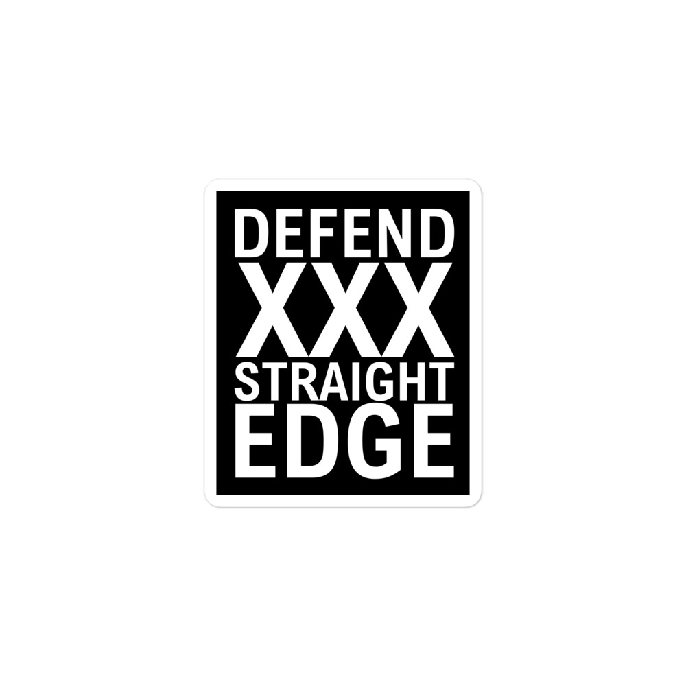 DEFEND XXX STRAIGHT EDGE Sticker - PYGear.com