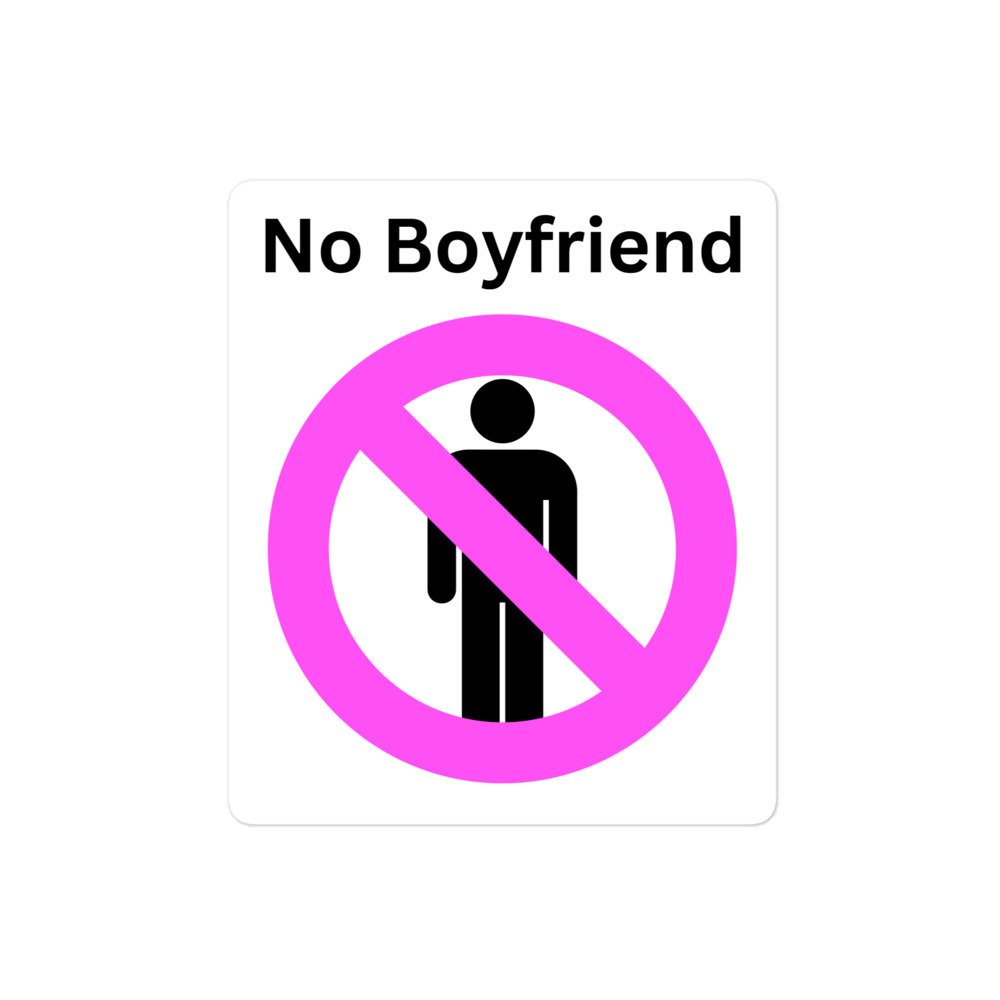 NO BOYFRIEND sticker - PYGear.com