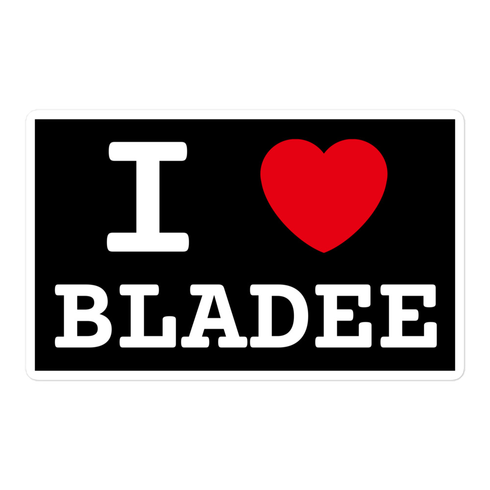 I LOVE BLADEE Black Sticker - PYGear.com