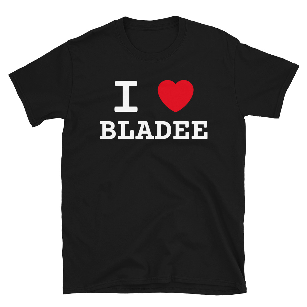 I LOVE BLADEE Black T-Shirt - PYGear.com