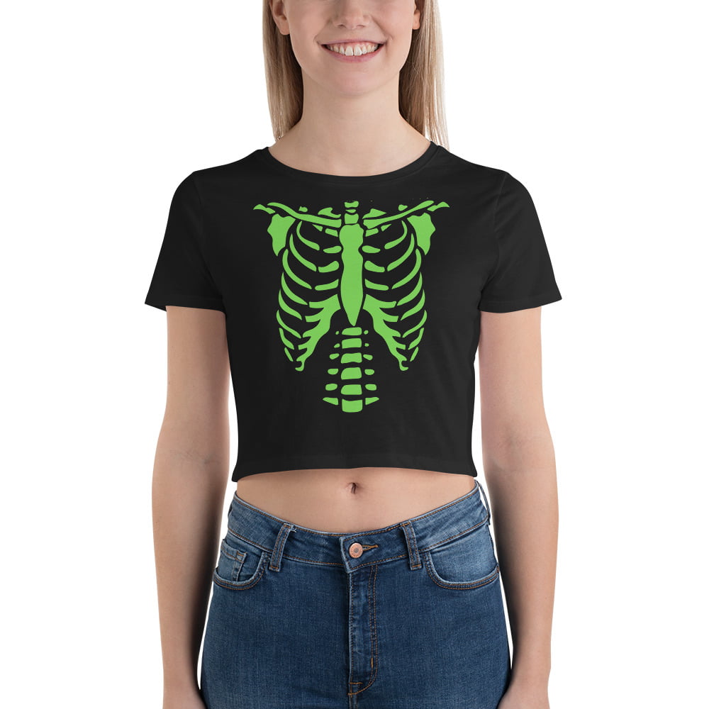 Spinal Tap Green Skeleton Halloween Costume Crop Top - PYGear.com
