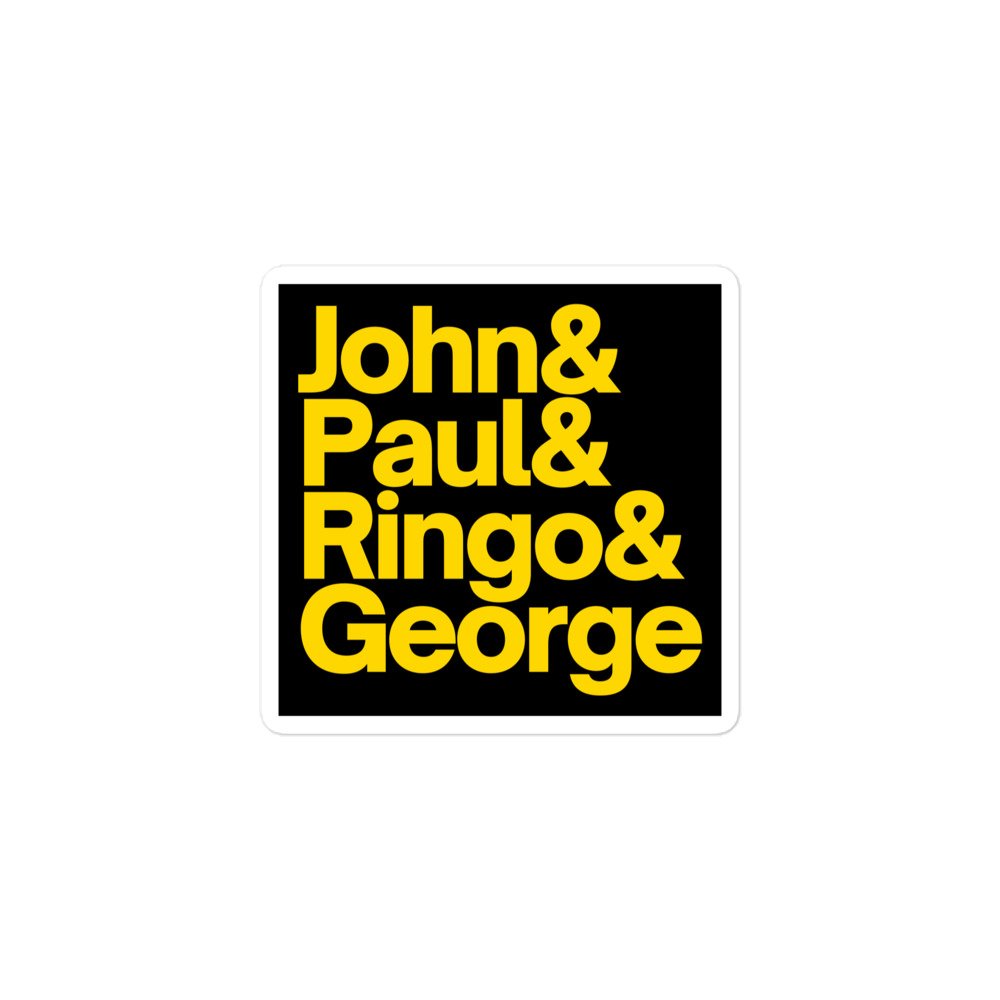 John & Paul & Ringo & George sticker - PYGear.com