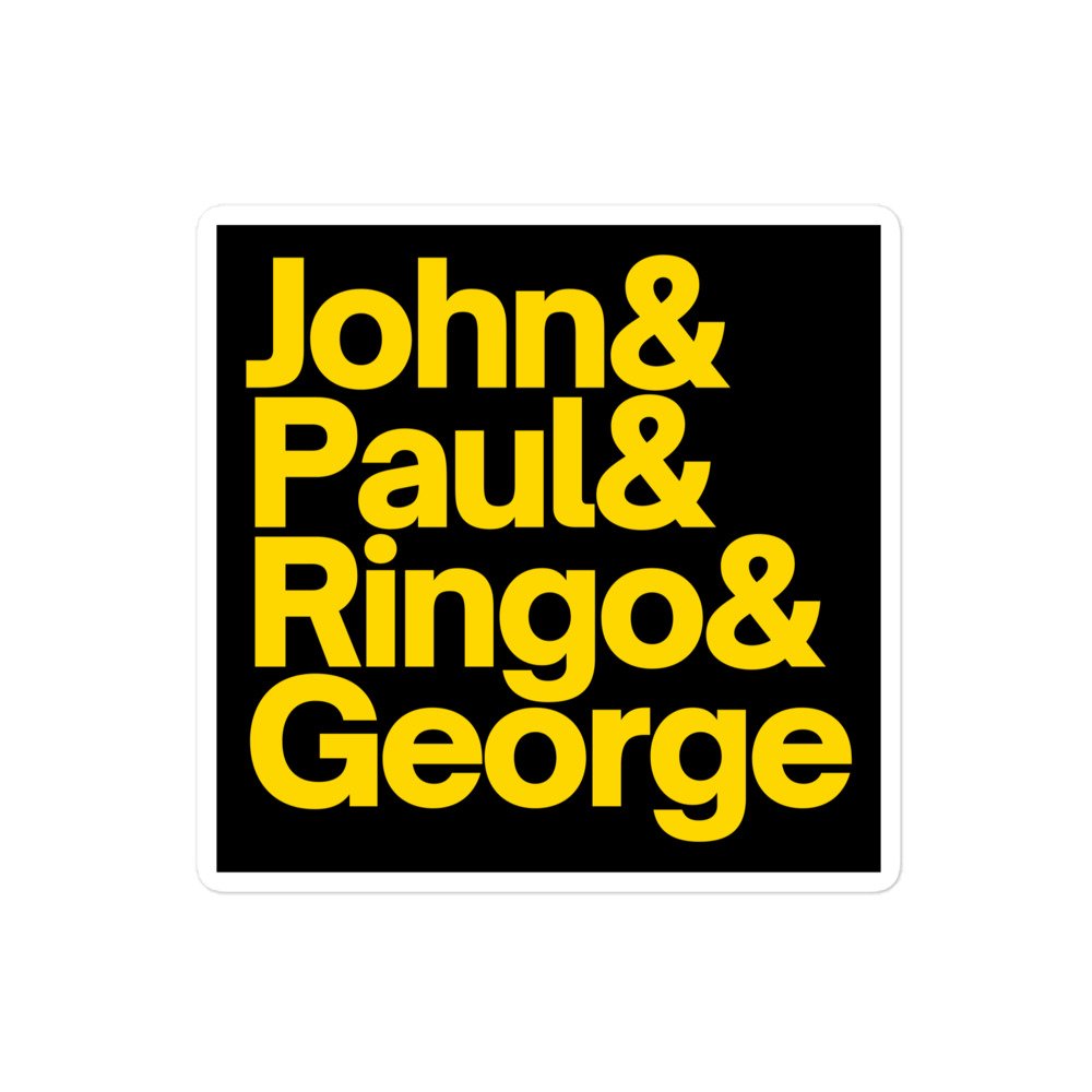 John & Paul & Ringo & George sticker - PYGear.com