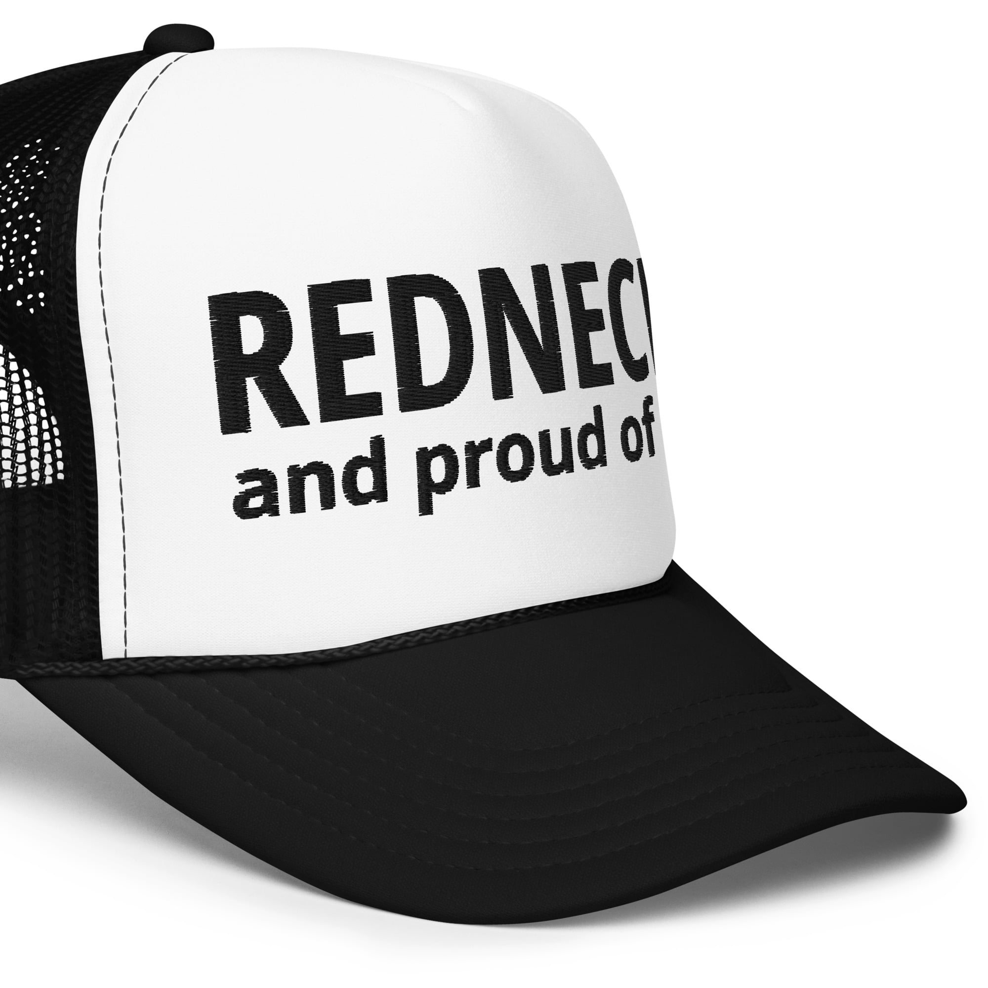 REDNECK PRIDE - Redneck And Proud Of It (Black) Embroidered trucker hat ...