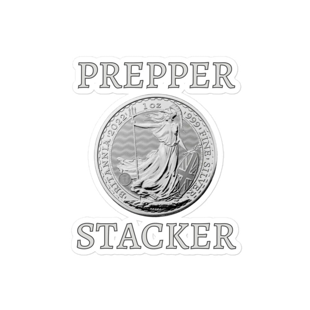 Prepper Stacker | Silver Britannia Coin sticker - PYGear.com