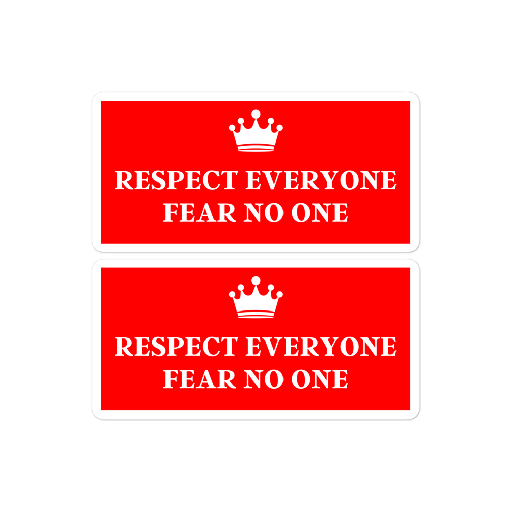 Respect Everyone Fear No One Sticker Pack - PYGear.com