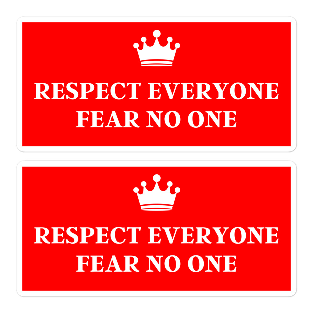 Respect Everyone Fear No One Sticker Pack - PYGear.com