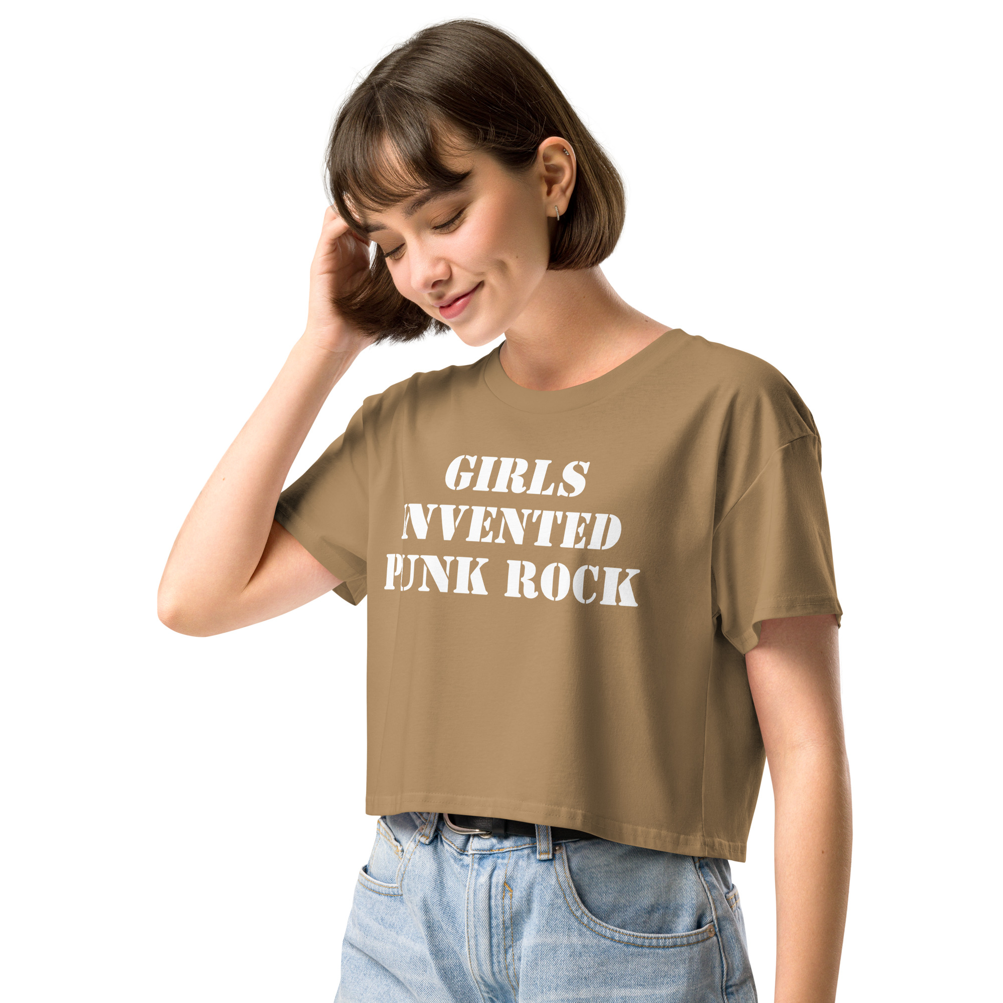 GIRLS INVENTED PUNK ROCK Crop Top (Relaxed fit) - PYGear.com