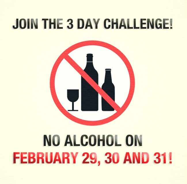 Join The 3 Day No Alcohol Challenge - PYGear.com