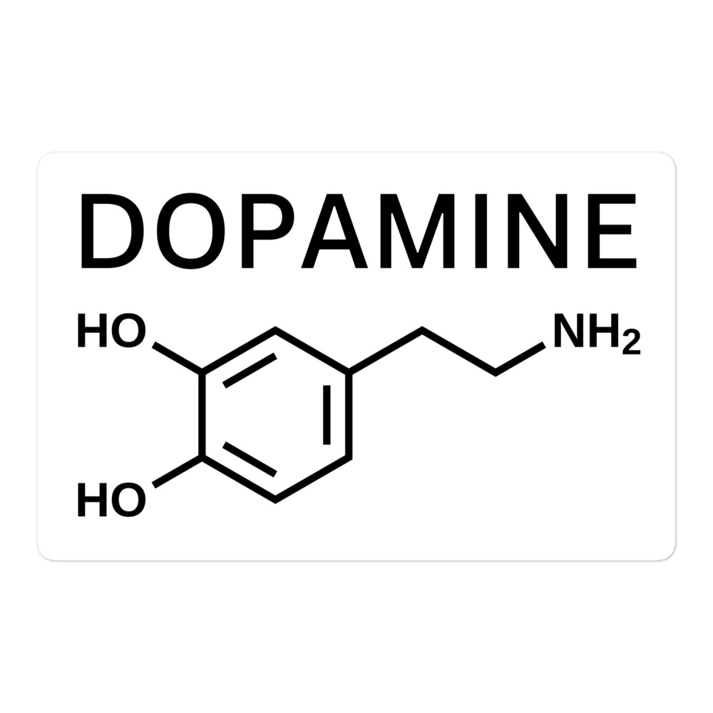 DOPAMINE Molecule White Sticker - PYGear.com