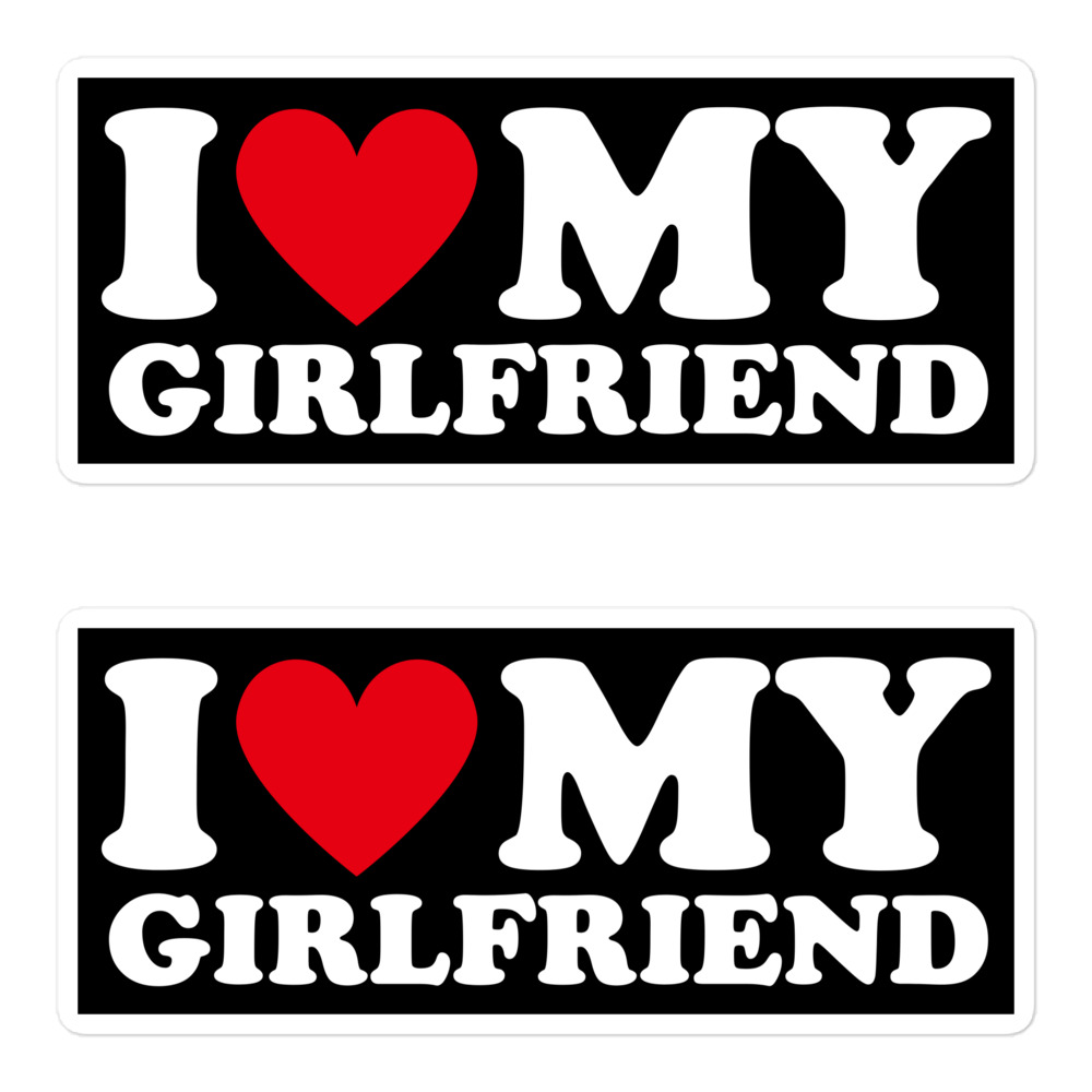 I Love My Girlfriend I Heart My Girlfriend GF Sticker Pack - PYGear.com