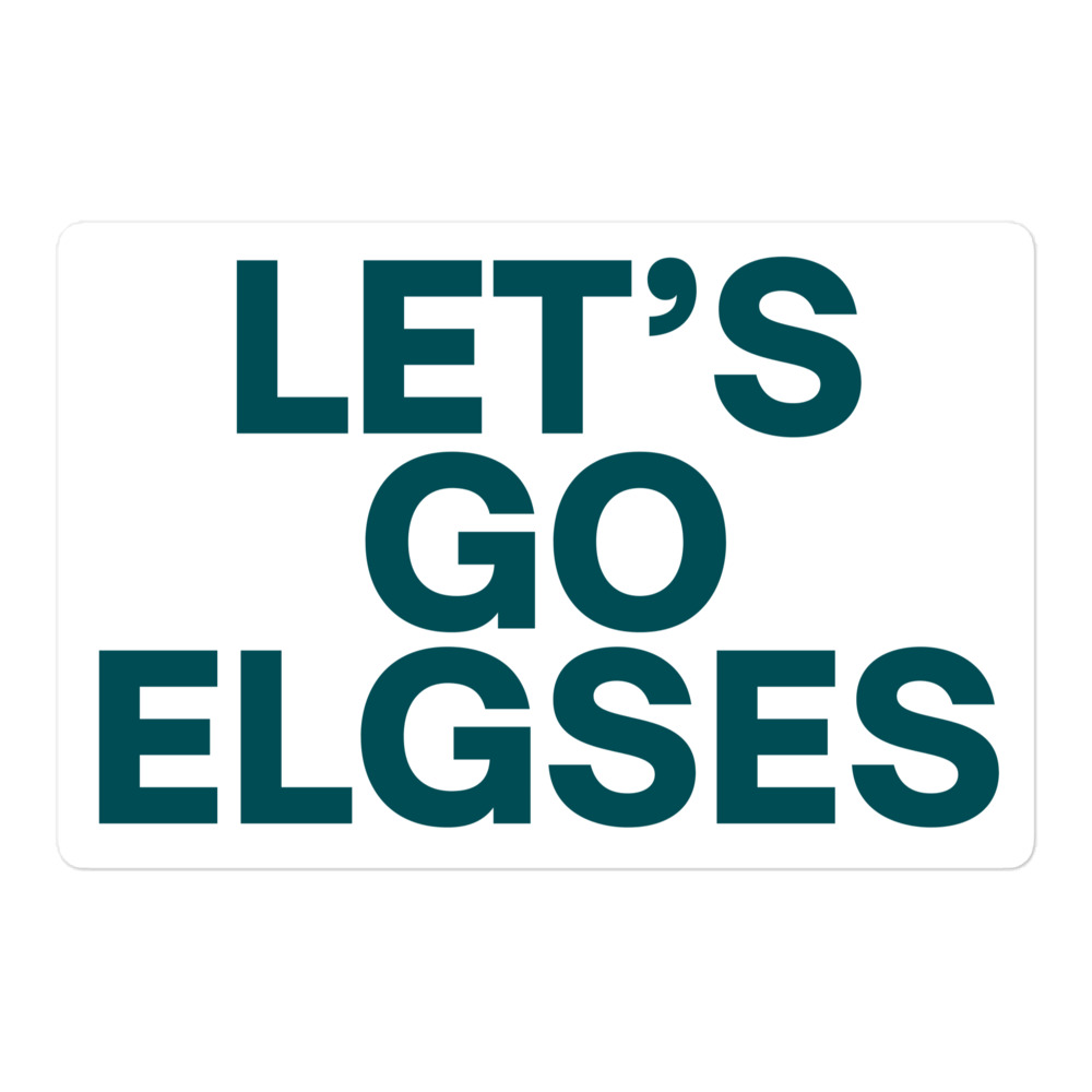 LET’S GO ELGSES Sticker (Green on White) - PYGear.com