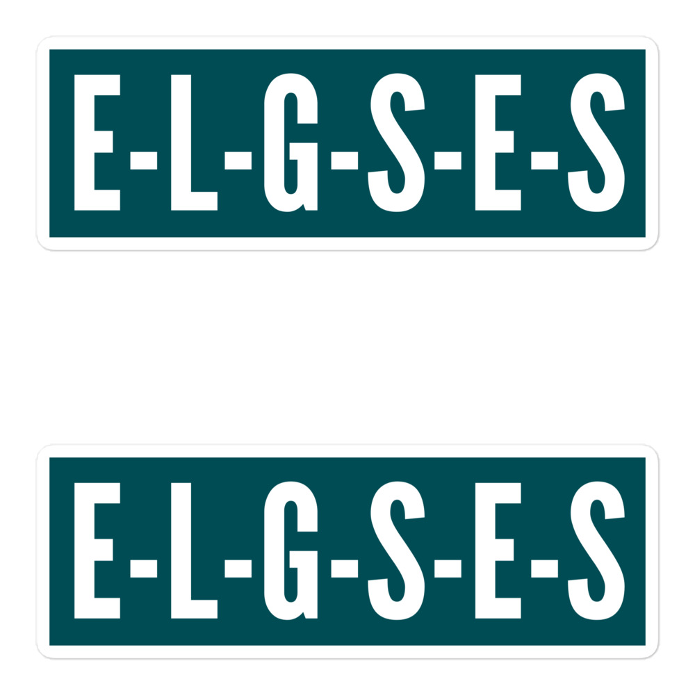 LET’S GO ELGSES Sticker (White on Green) - PYGear.com